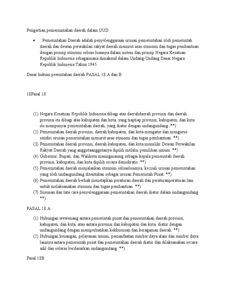 Kisi-Kisi Pemda | PDF