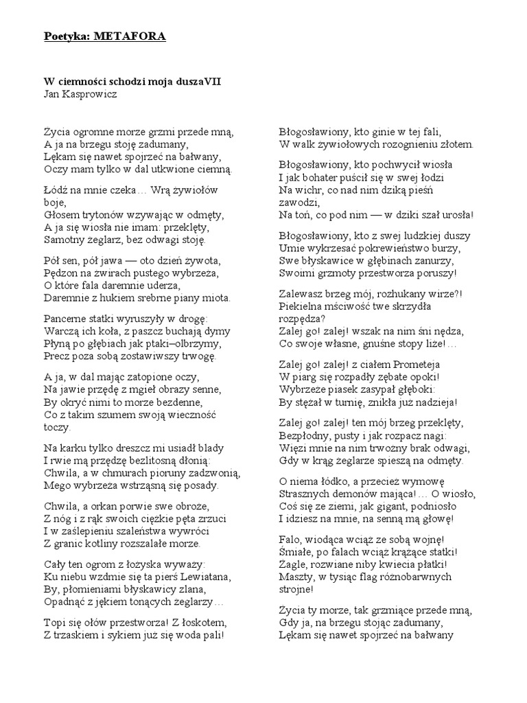 Metafora ?wiczenia 2 | PDF