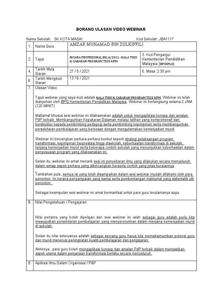 ts25 Hala Tuju Transformasi | PDF