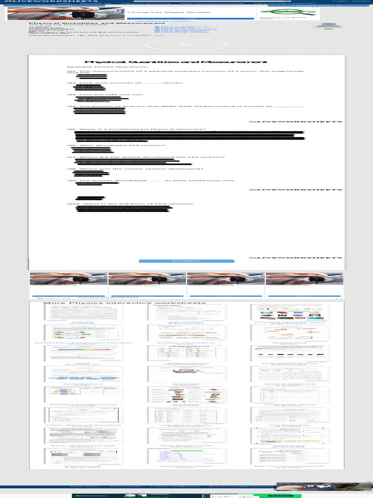 Physical Quantities and Measurement Worksheet 2 | PDF | Waves | Worksheet
