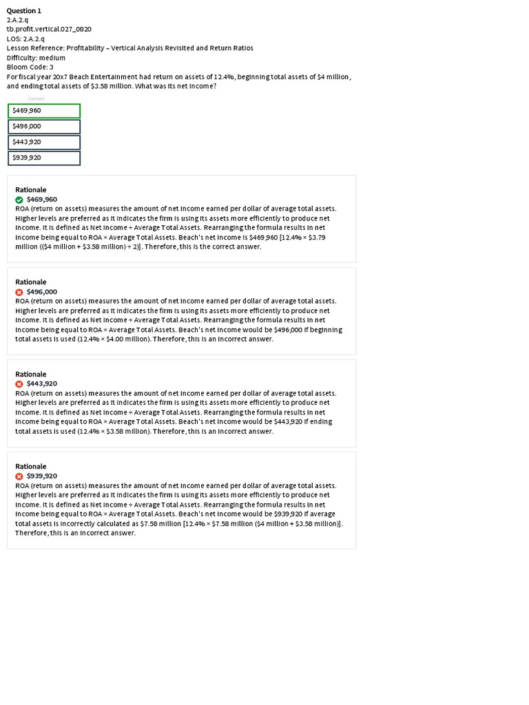 Analysis Sums - 4 | PDF | Price–Earnings Ratio | Revenue