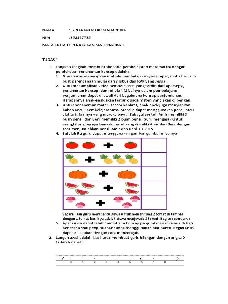 Tugas Tutorial 1 PENDIDIKAN MATEMATIKA 1 | PDF