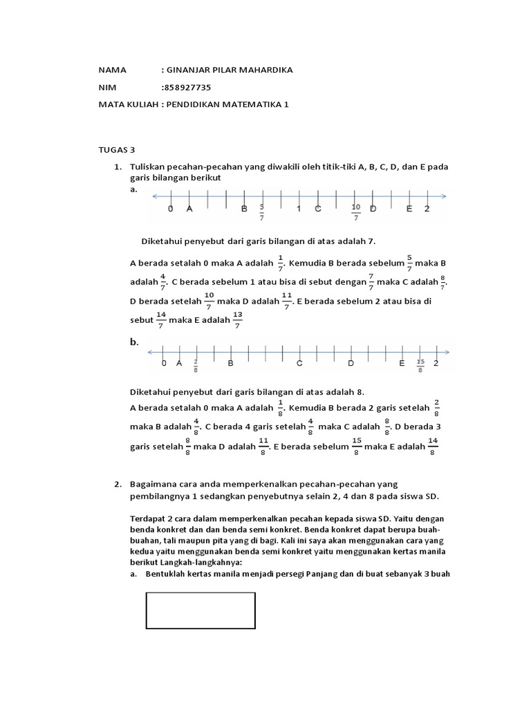 Tugas Tutorial 3 PENDIDIKAN MATEMATIKA 1 | PDF | Metode & Bahan Ajar