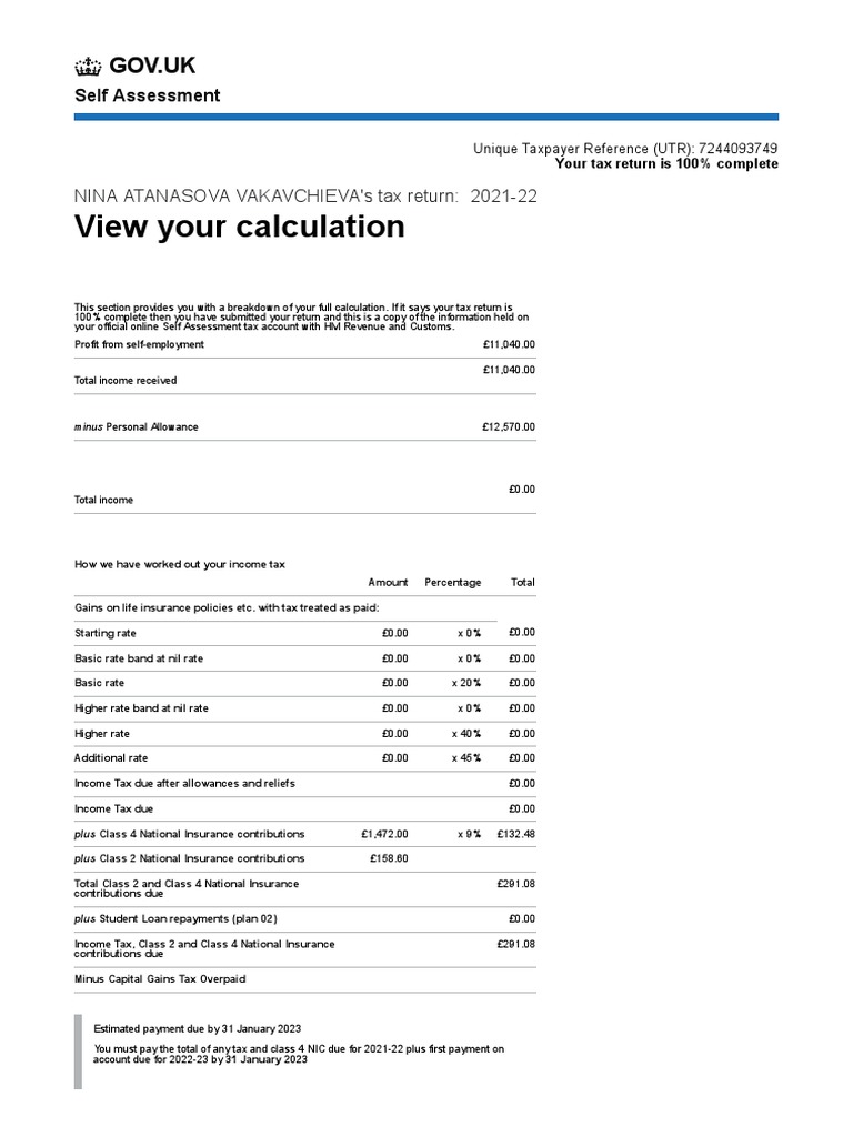 Sa302 2021-22 | PDF | Taxes | Government Finances