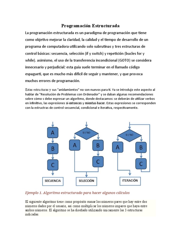 Programación Estructurada | PDF | Objeto (informática) | Programación ...