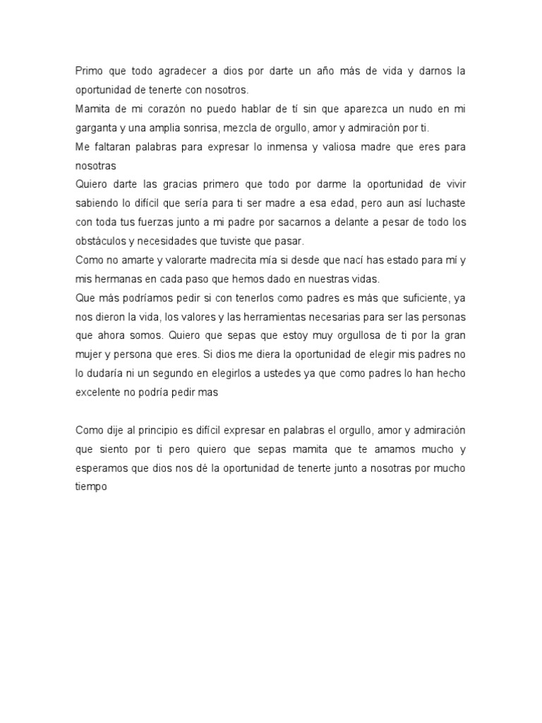 Carta Mamá Pdf