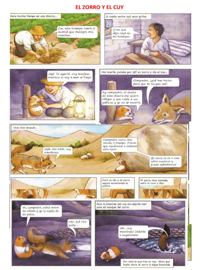 Historieta El Zorro y El Cuy | PDF
