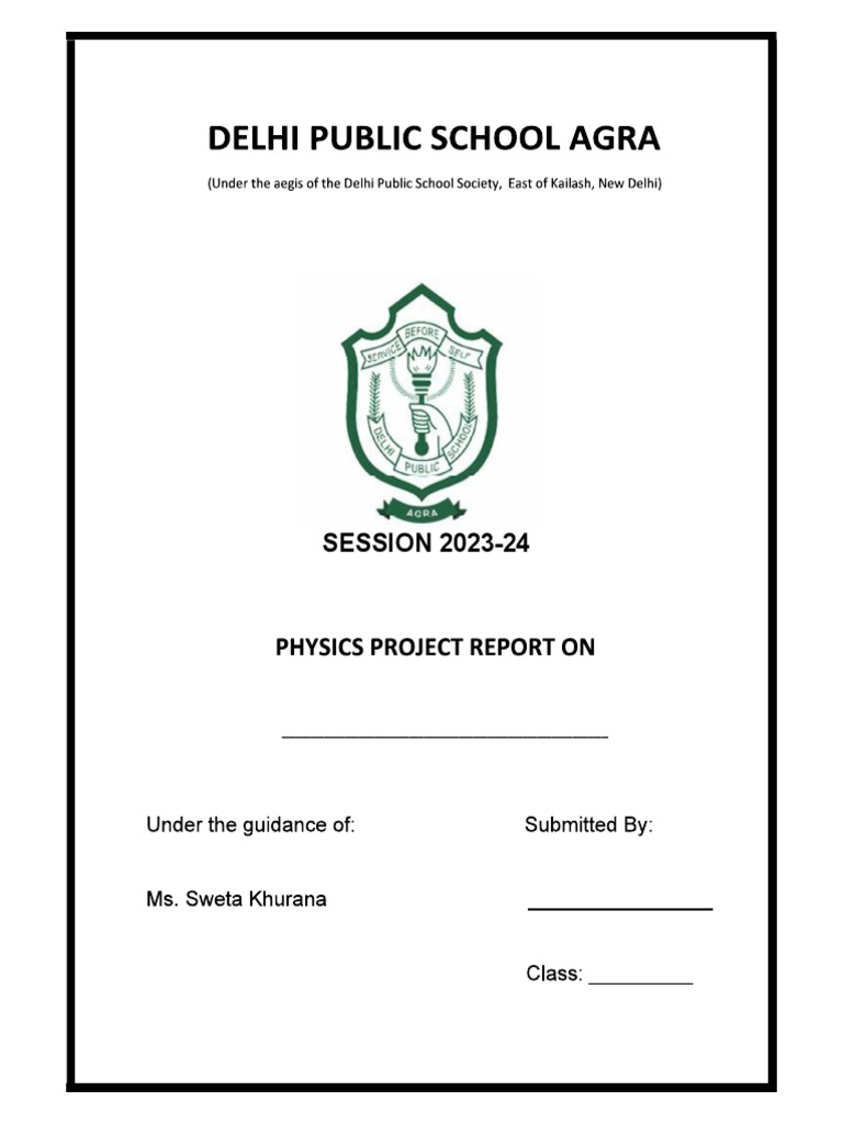 Physics Cover Page 202324 | PDF