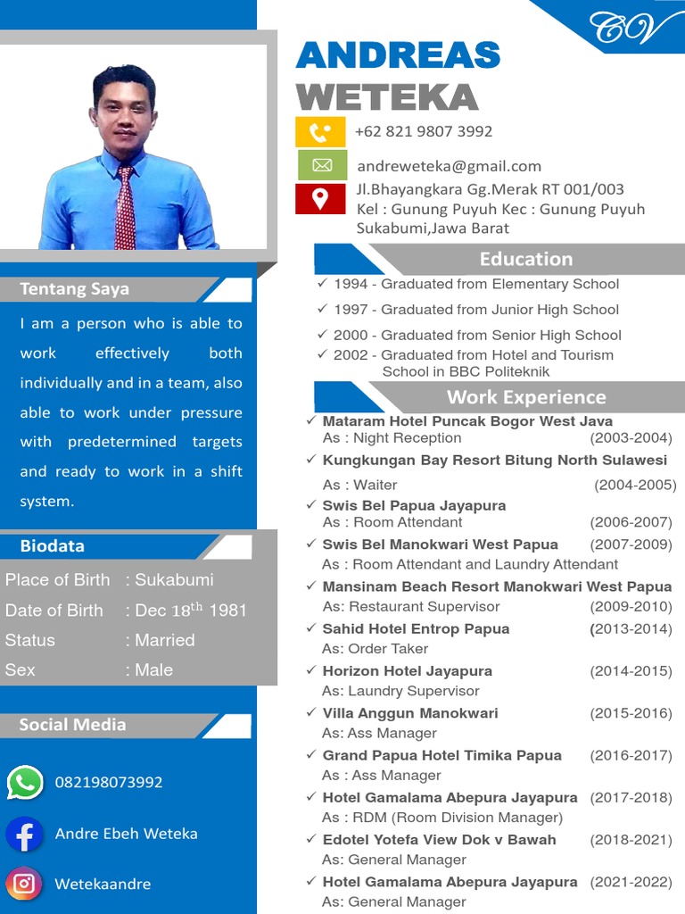 Andre's Resume | PDF | Tourism