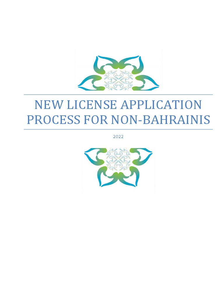 New License Application For Non-Bahrainis 2022 - Mehan | PDF | Pharmacist | Nursing