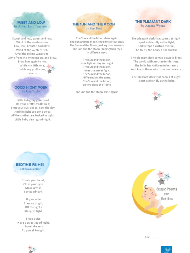 Learning Prop - Classic Bedtime Poems (Final) | PDF