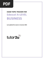 Revision Checklist: Edexcel A-Level Business | PDF | Market (Economics ...