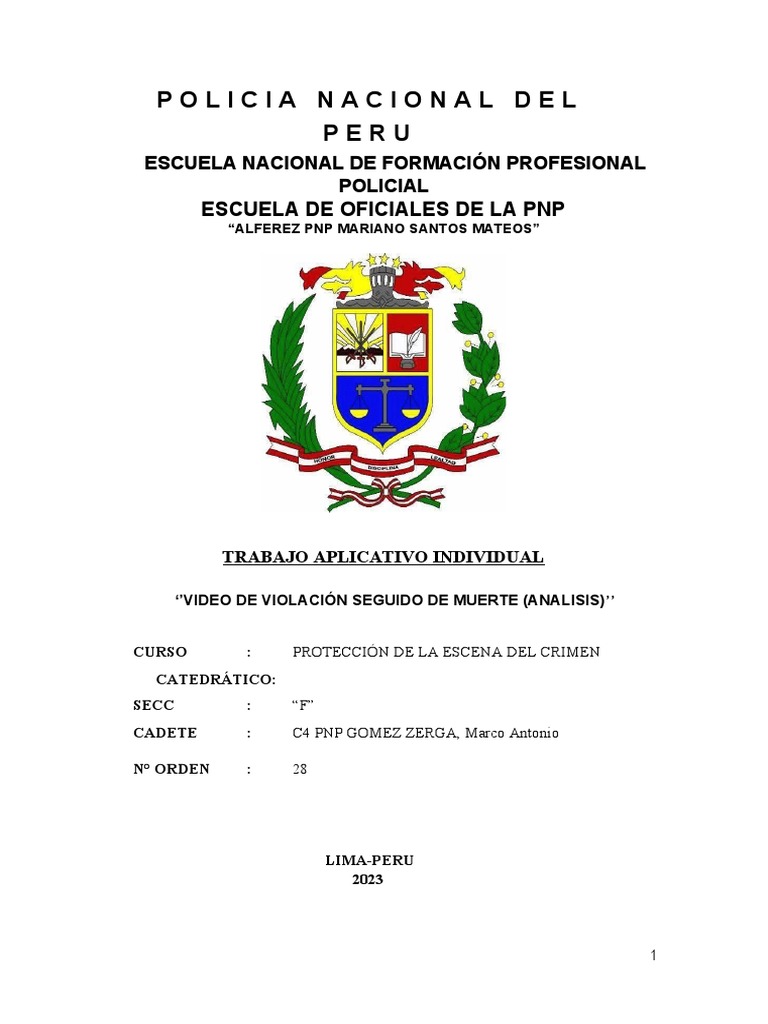 Tai - Protección de La Escena Del Crimen | PDF | Violación