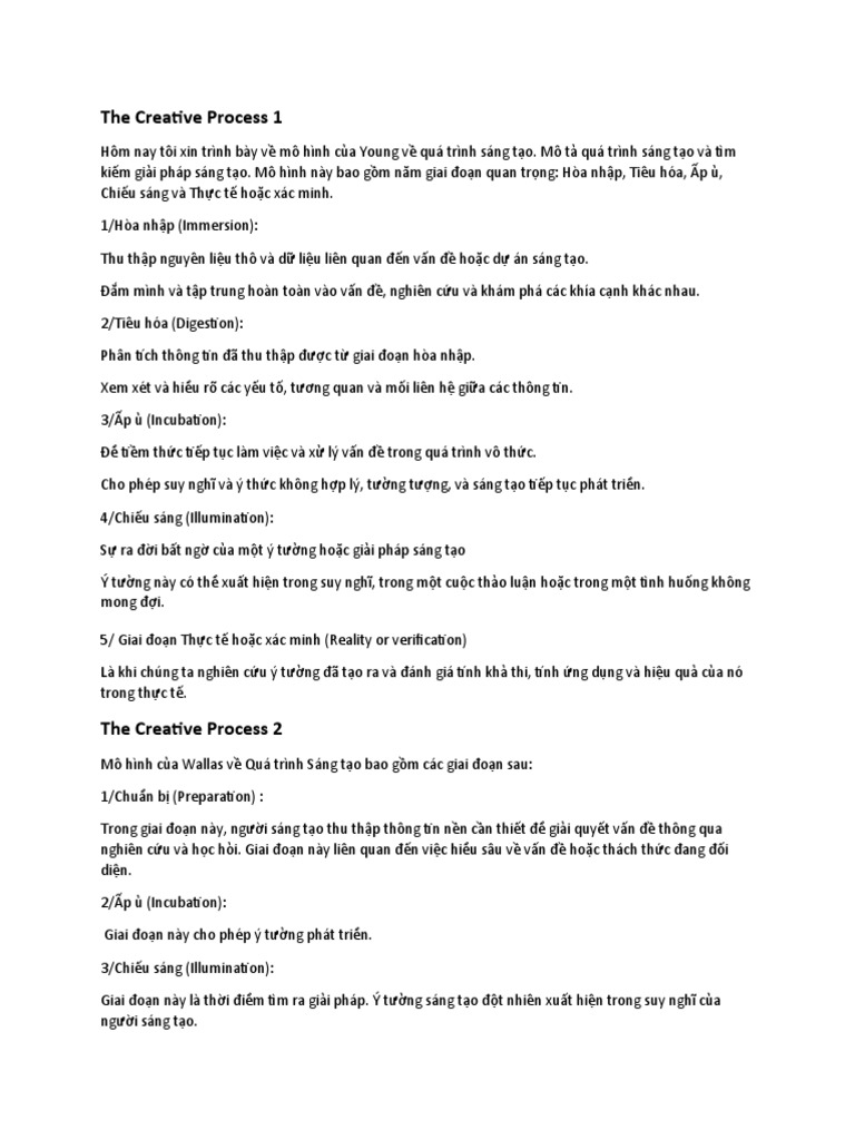 The Creative Process 1 | PDF