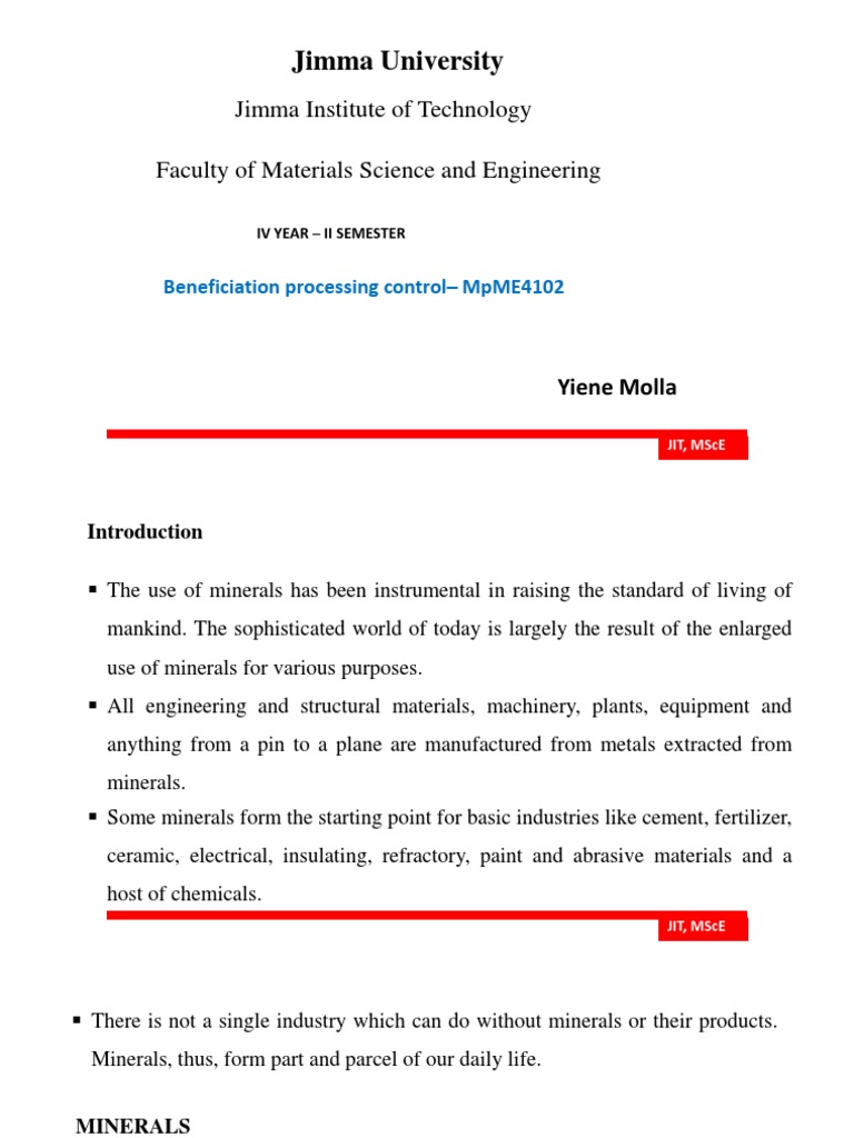 Mineral Beneficiation Process Overview | PDF | Ore | Mining