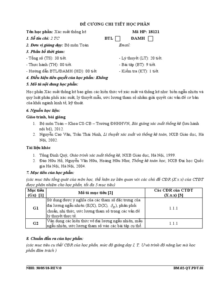 XSTK 18121 Cdio | PDF