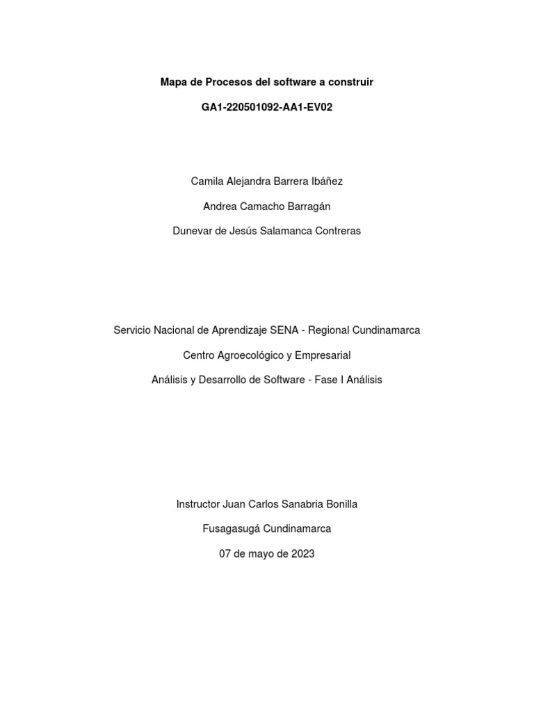 Mapa de Procesos Del Software A Construir | PDF