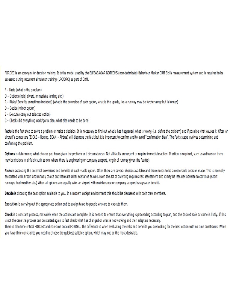 FORDEC Aviation Knowledge 031111 | PDF