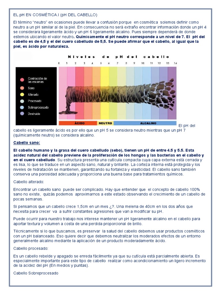 EL PH EN COSMÉTICA | PDF | Pelo | Ph