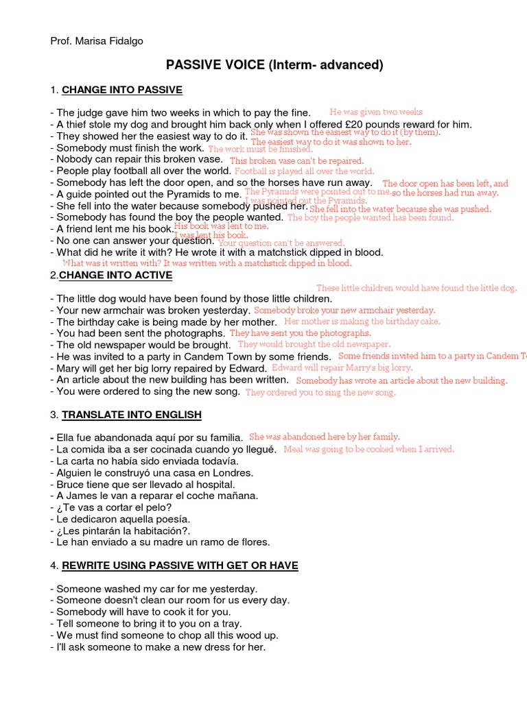 PASSIVE Intermediate | PDF