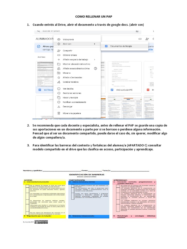 Como Rellenar Un Pap-1 | PDF | Maestros | Salón de clases