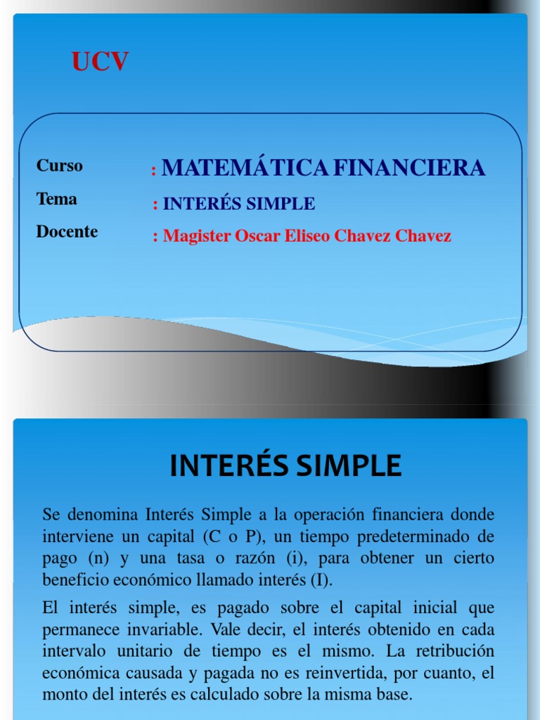Interes Simple | PDF | Comercio | Matemáticas Aplicadas