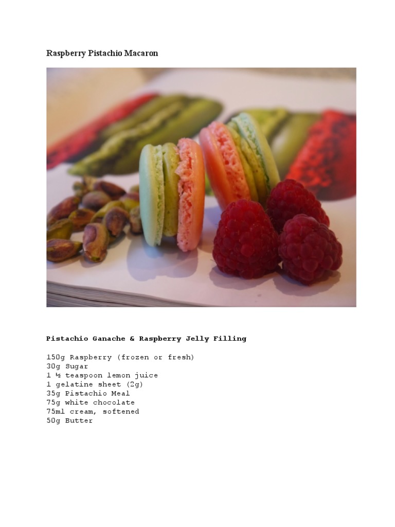 Raspberry Pistachio Macaron | PDF | Macaron | Baking