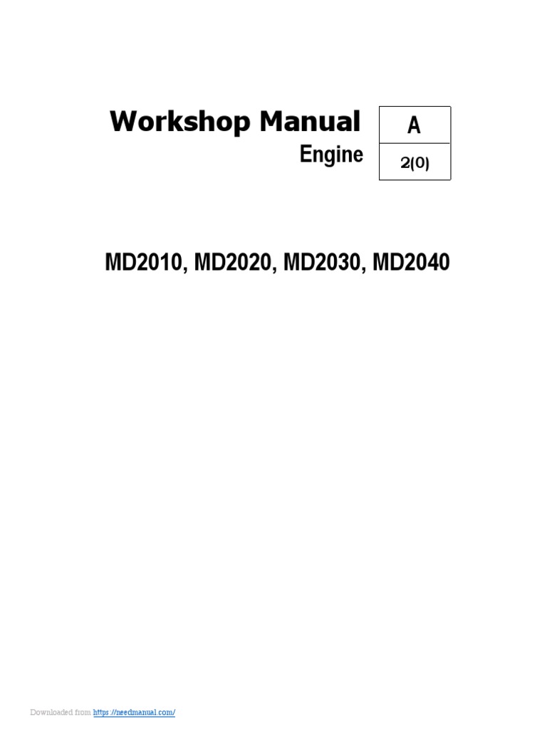 Motor 2030 Workshop Manual | PDF | Piston | Pump
