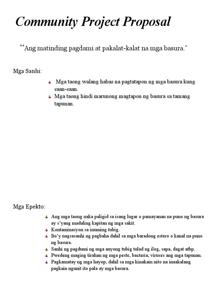 Community Project Proposal | PDF