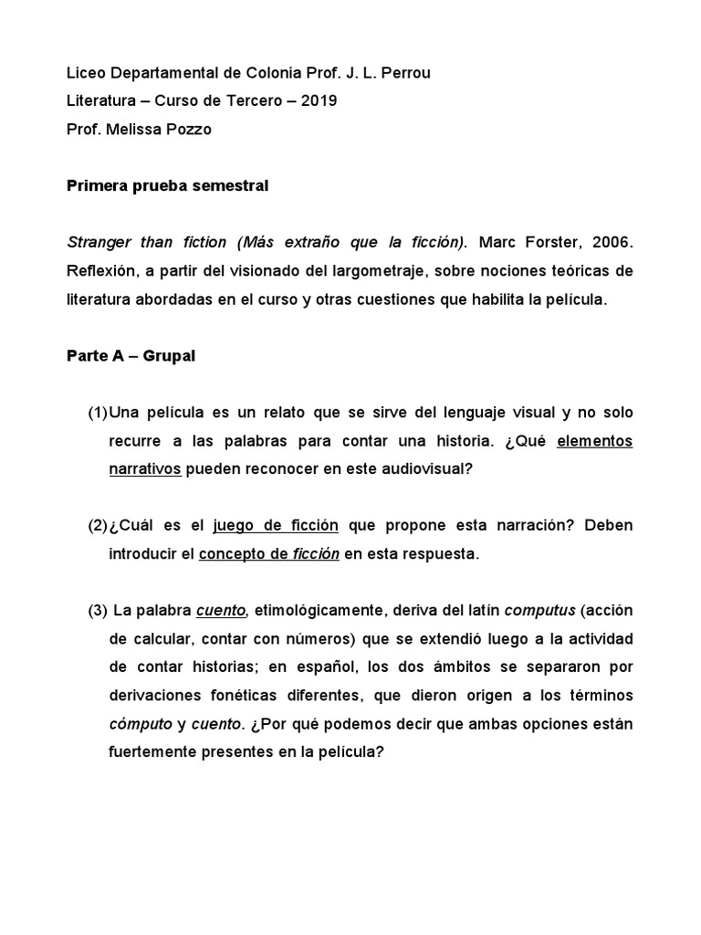 Consignas de Escritura Creativa - Prof. Melissa Pozzo | PDF | Poesía ...