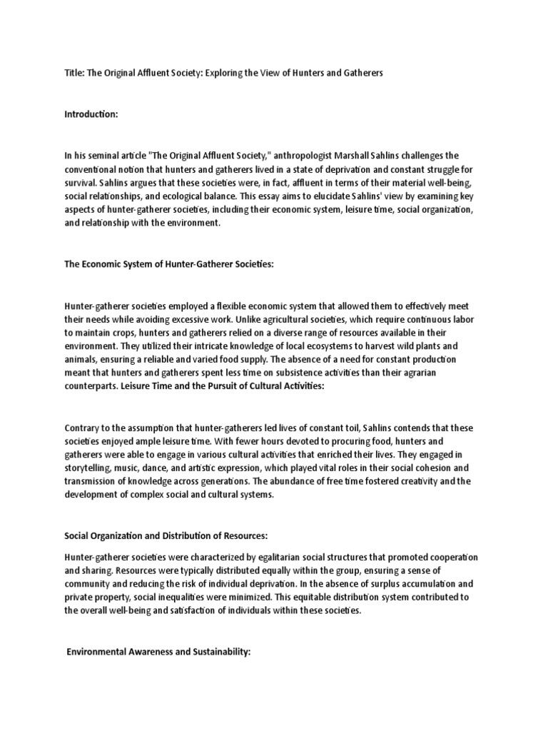 Hunters | PDF | Hunter Gatherer | Society