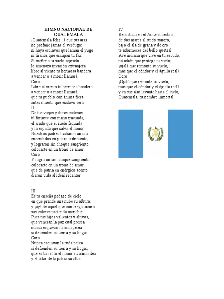 Himno Nacional de Guatemala | PDF