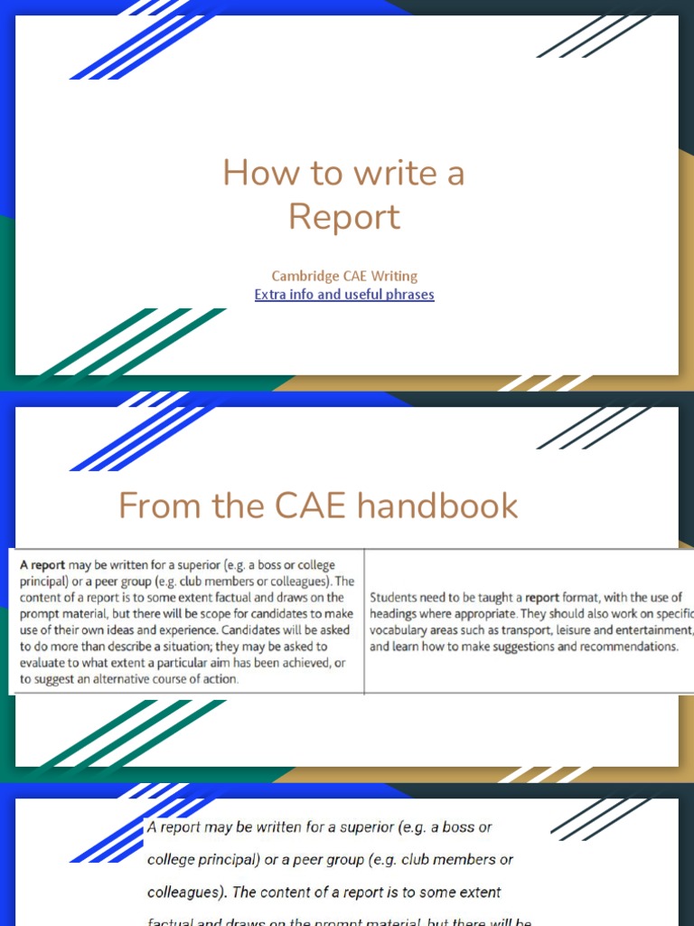 CAE Report Writing | PDF