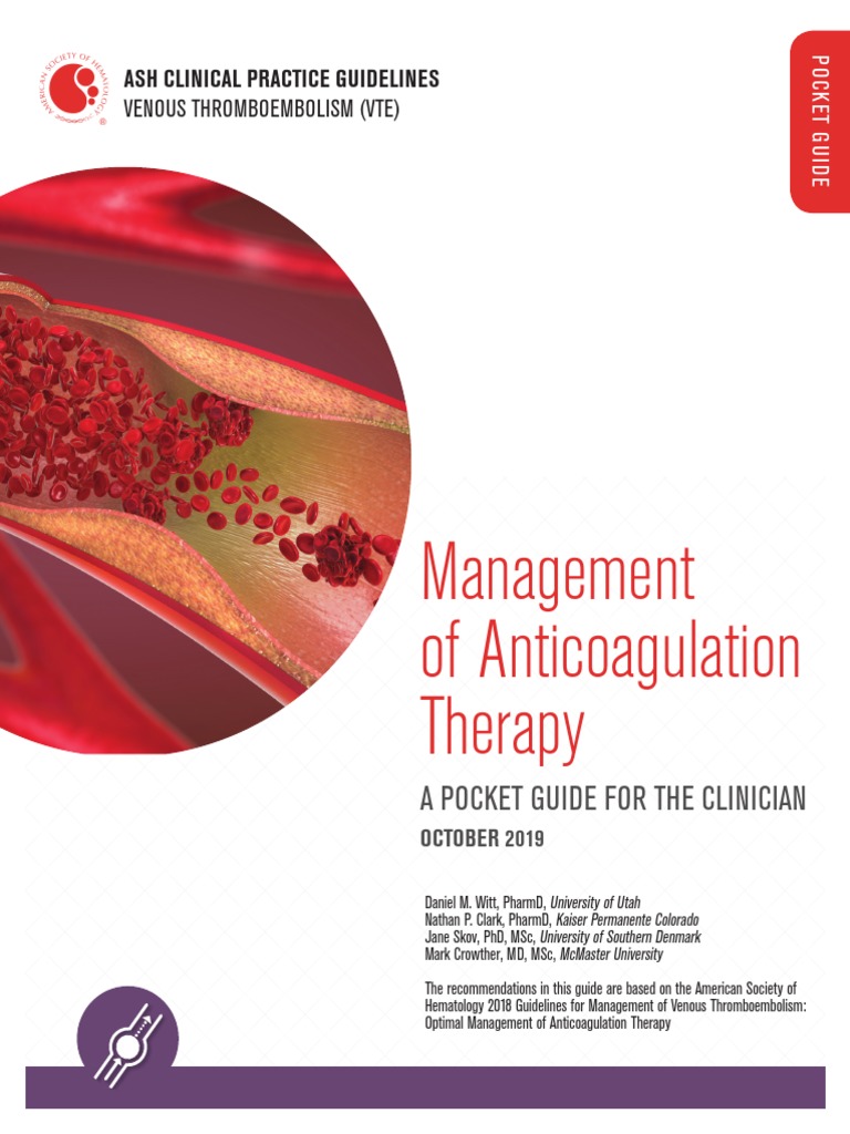 ASH VTE Anticoagulation Pocket Guide | PDF | Clinical Medicine ...