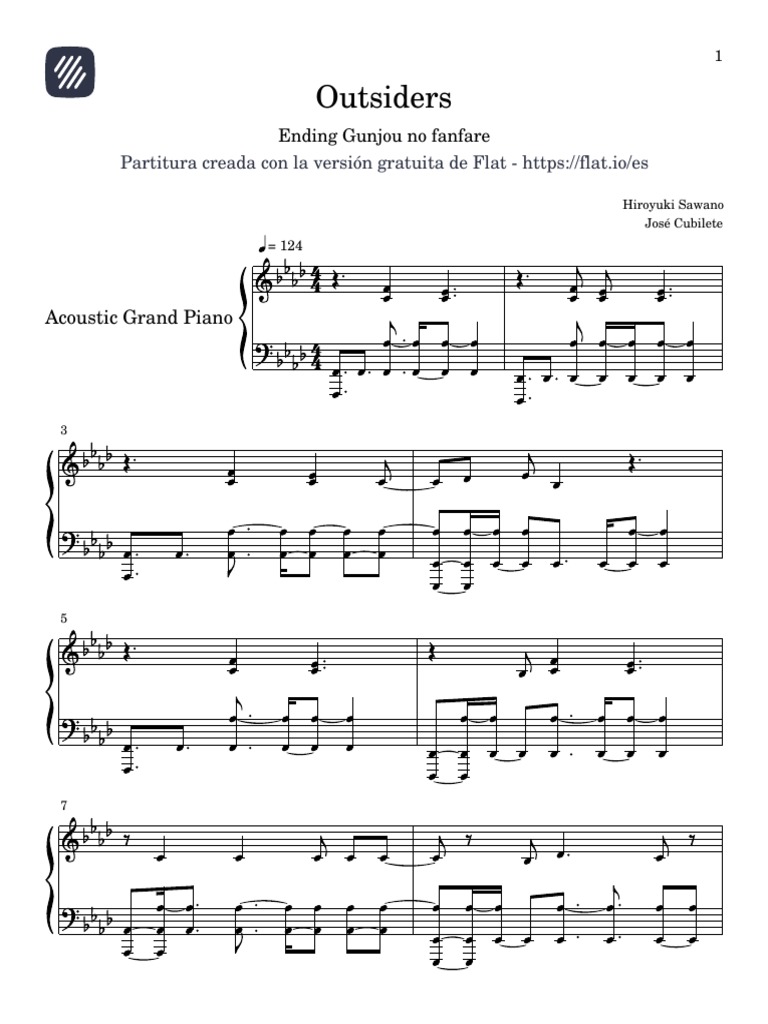 Outsiders piano | PDF