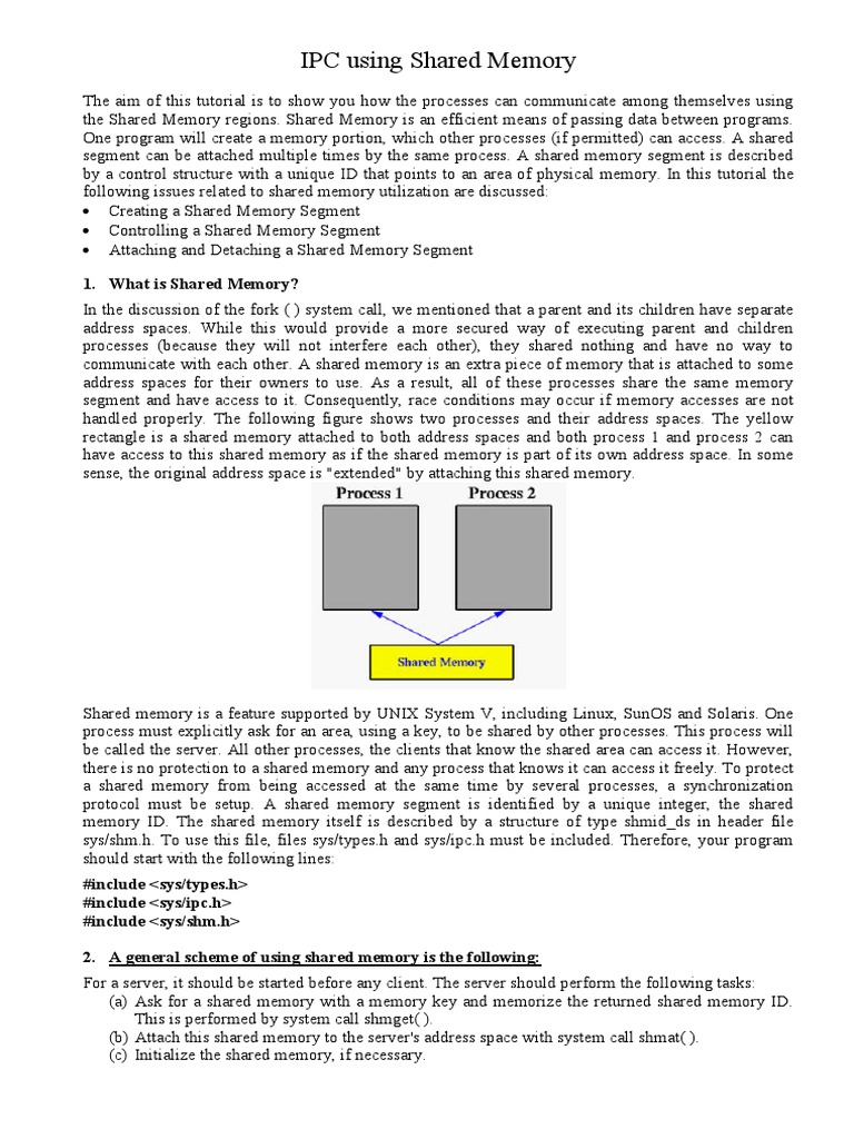 Tutorial 9 Ipc Shared Memory Download Free Pdf Pointer Computer Programming Parameter