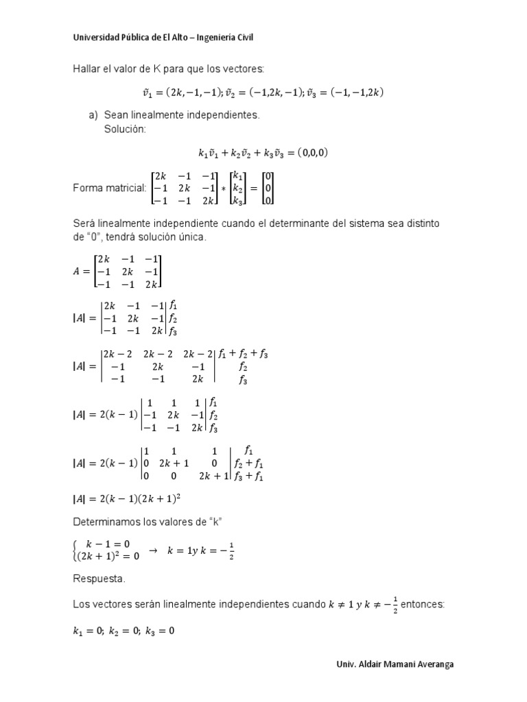 Ejercicios Resueltos | PDF | Espacio vectorial | Base (álgebra lineal)