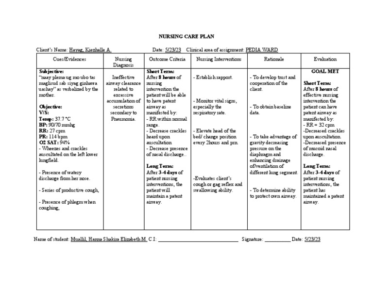 NCP Format Cough | PDF | Respiratory Tract | Cough