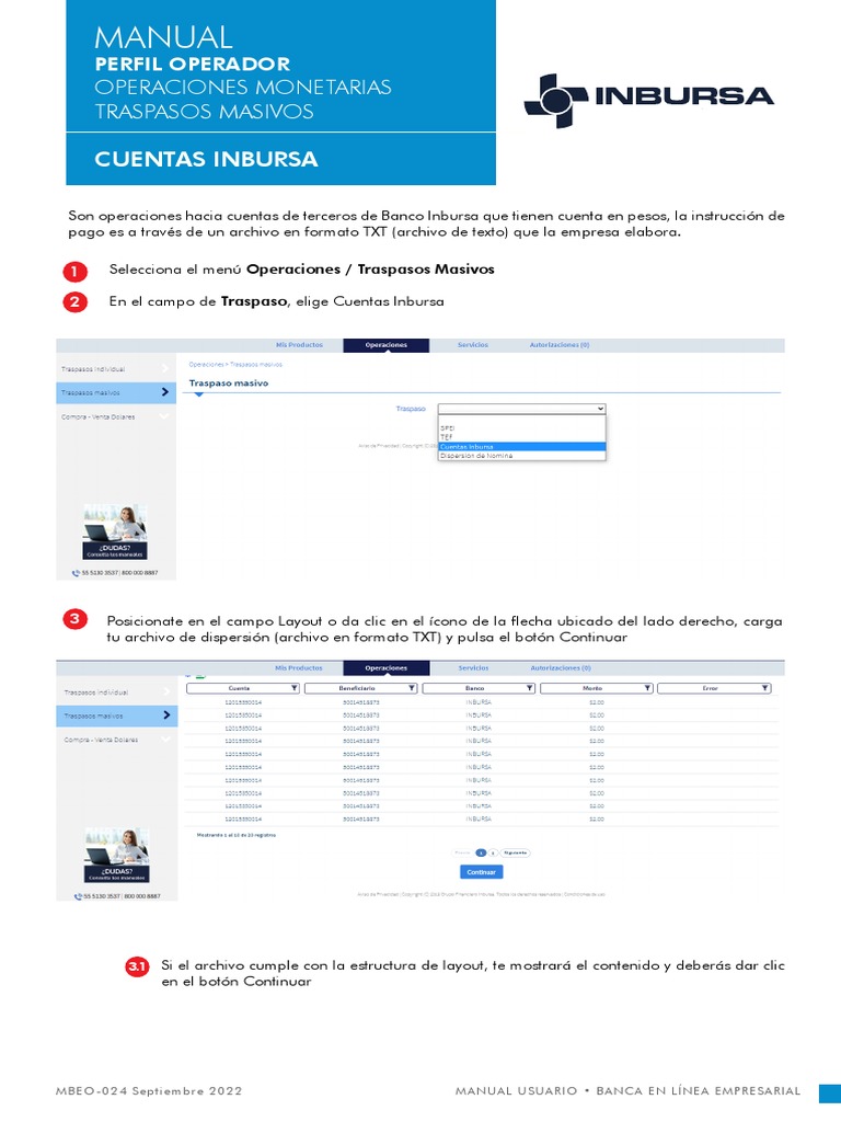 Transferencias Masivas en Inbursa | PDF | Software | Informática