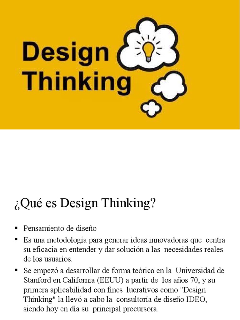 Introducción al Design Thinking: Proceso y Técnicas | PDF | El ...