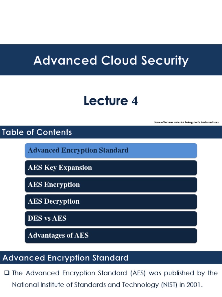 Advanced Encryption Standard Overview | PDF | Cryptography | Secrecy