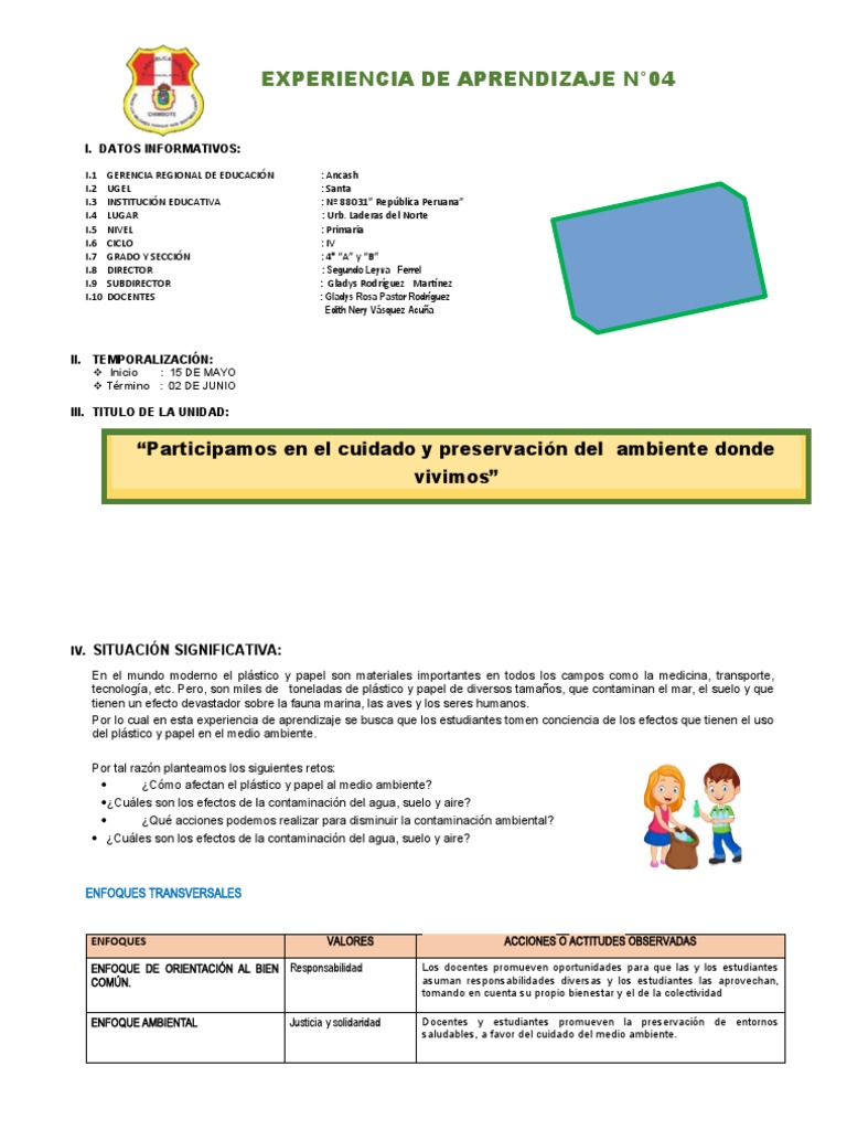 Experiencia de Aprendizaje N.°04 | PDF | Multiplicación | Investigación cuantitativa
