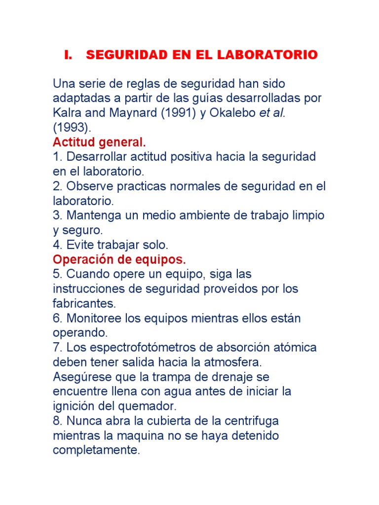 Seguridad en El Laboratorio | PDF | Laboratorios | Residuos