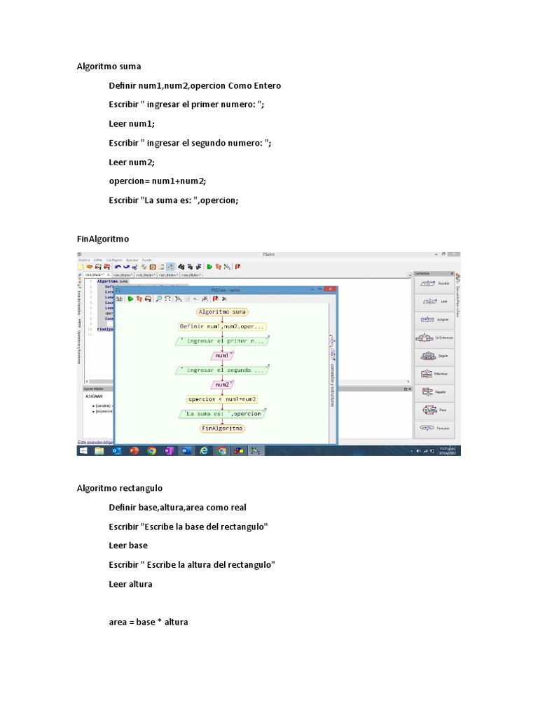 Algoritmo Suma | PDF