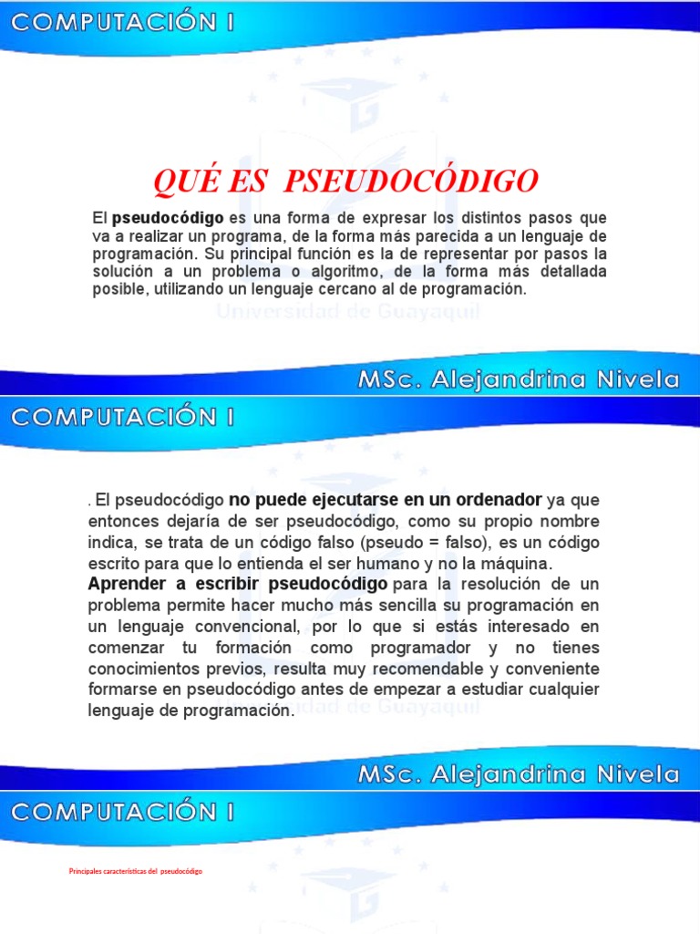 Pseudocódigo | PDF | Programación de computadoras | Lenguaje de programación