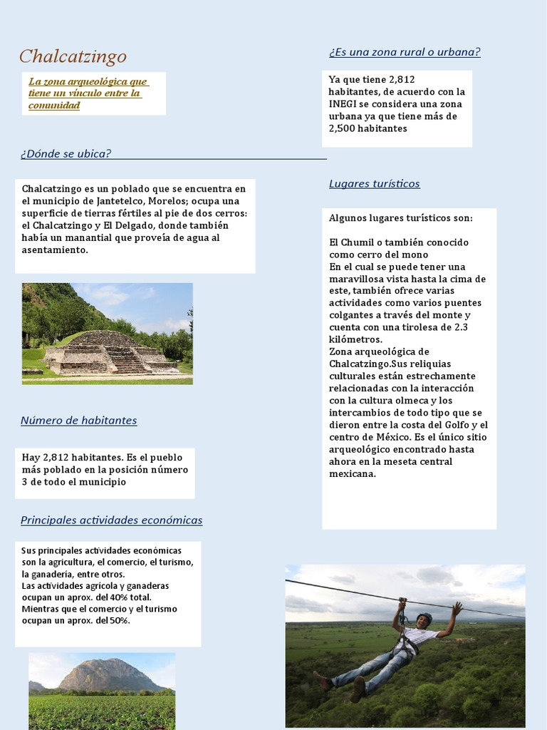 Chalcatzingo: Turismo y Economía Local | PDF