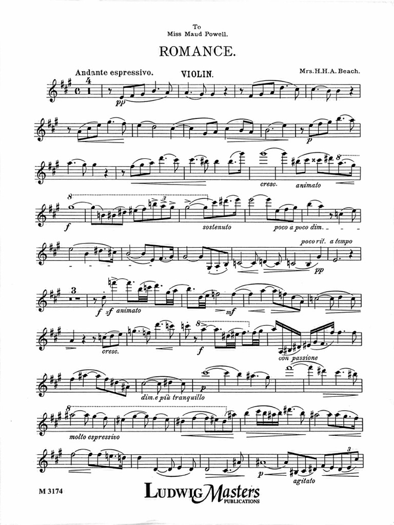 Romance Violin Part | PDF