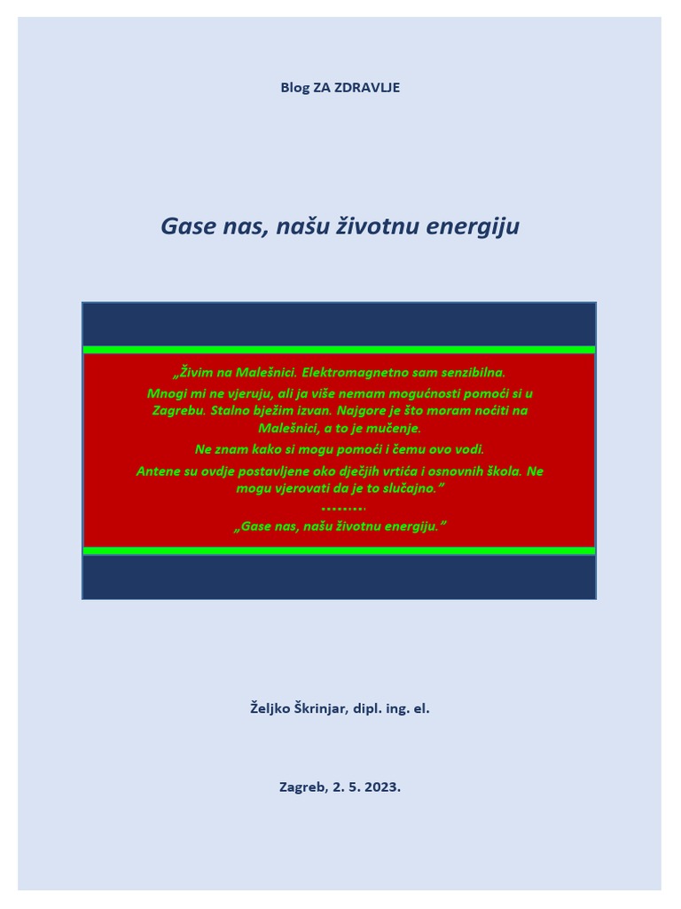 Zeljko Skrinjar - Gase Nas Nasu Zivotnu Energiju | PDF Zeljko Skrinjar - Gase Nas Nasu Zivotnu Energiju | PDF