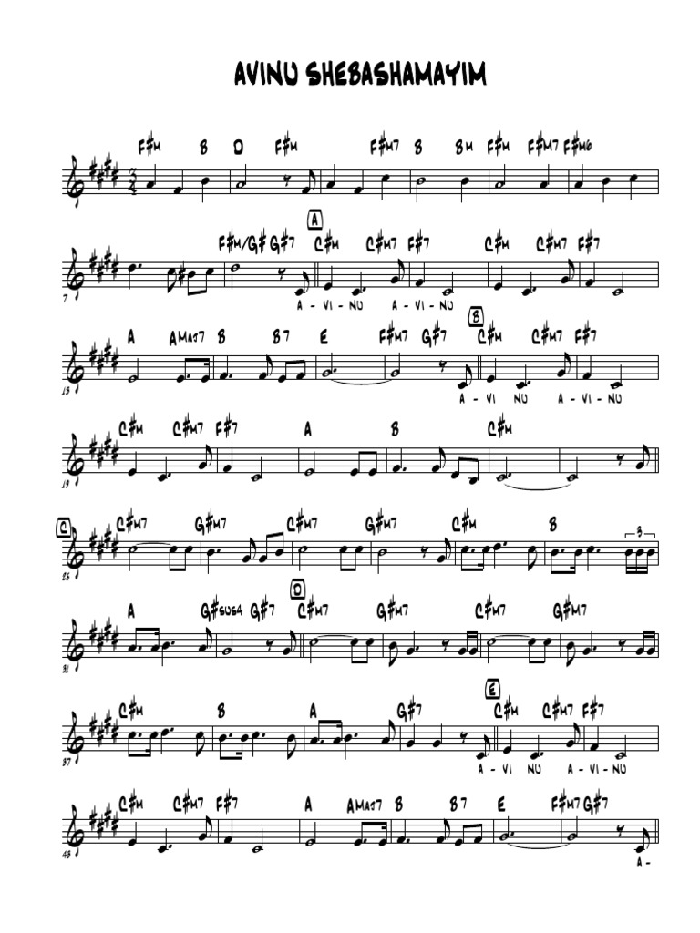 Avinu Shebashamayim | PDF