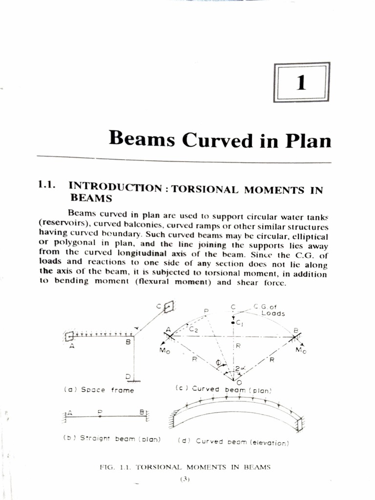 Chap 1 Beam Curved in Plan | PDF | Beam (Structure) | Bending